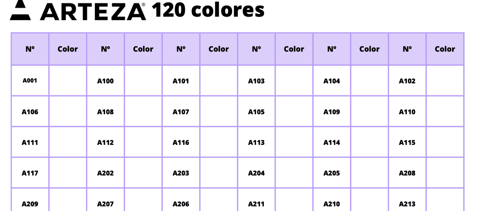 Plantillas descargables para organizar tus colores 🔥