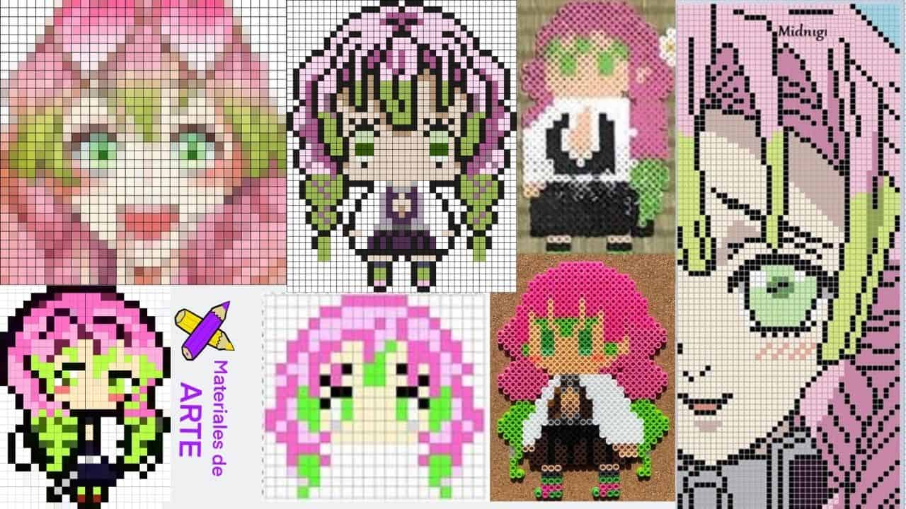 +31 Plantillas de Hama Beads de Kimetsu no Yaiba