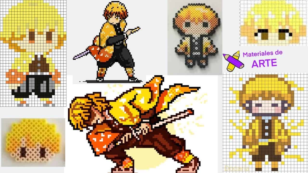 +31 Plantillas de Hama Beads de Kimetsu no Yaiba