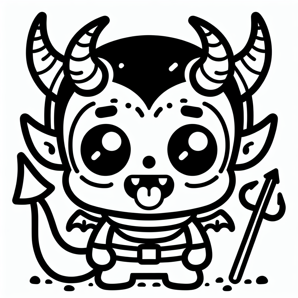 Dibujos de demonios para imprimir y colorear